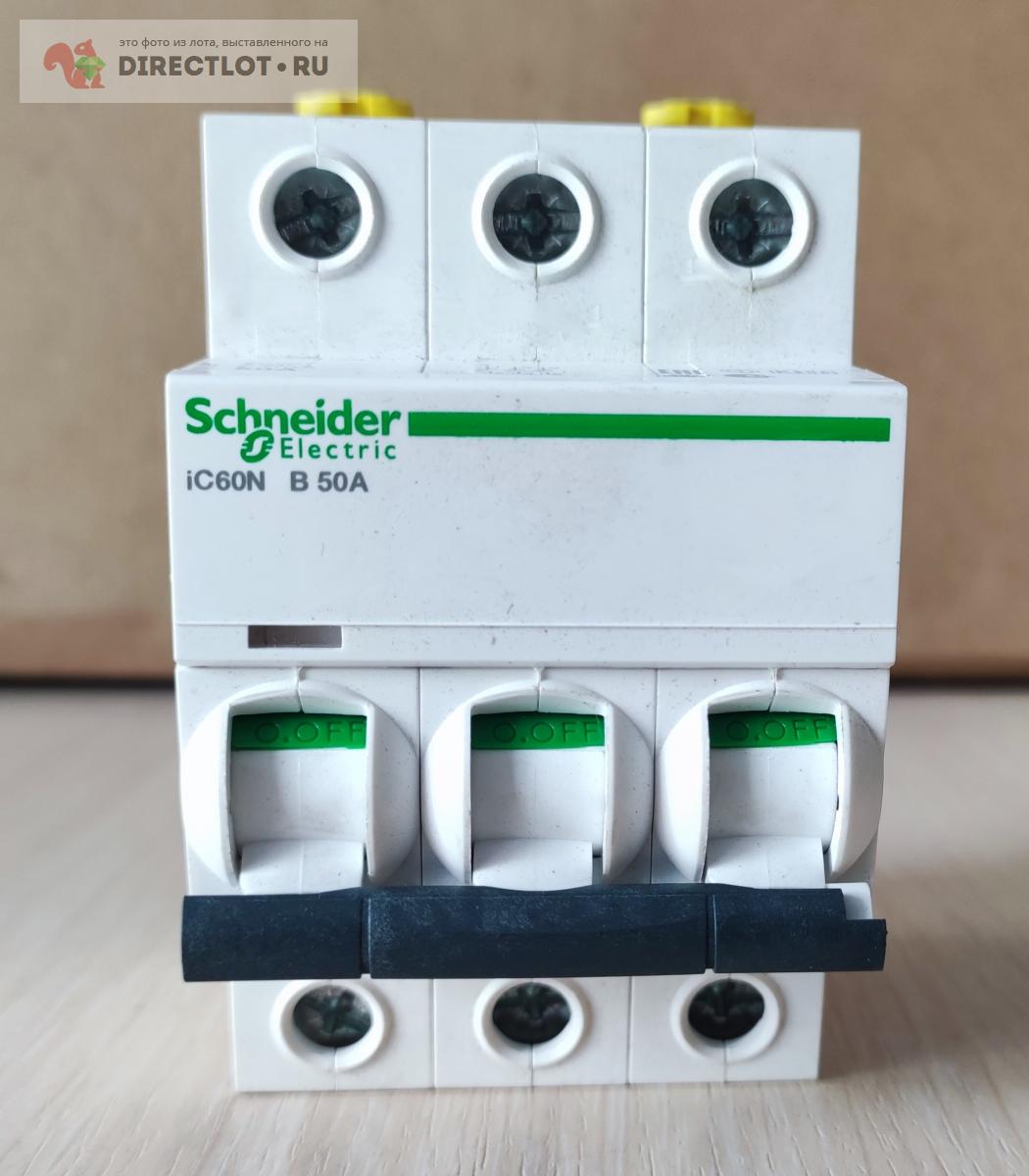 Выключатель автоматический трехполюсный Schneider Electric iC60N 3П 50A ...