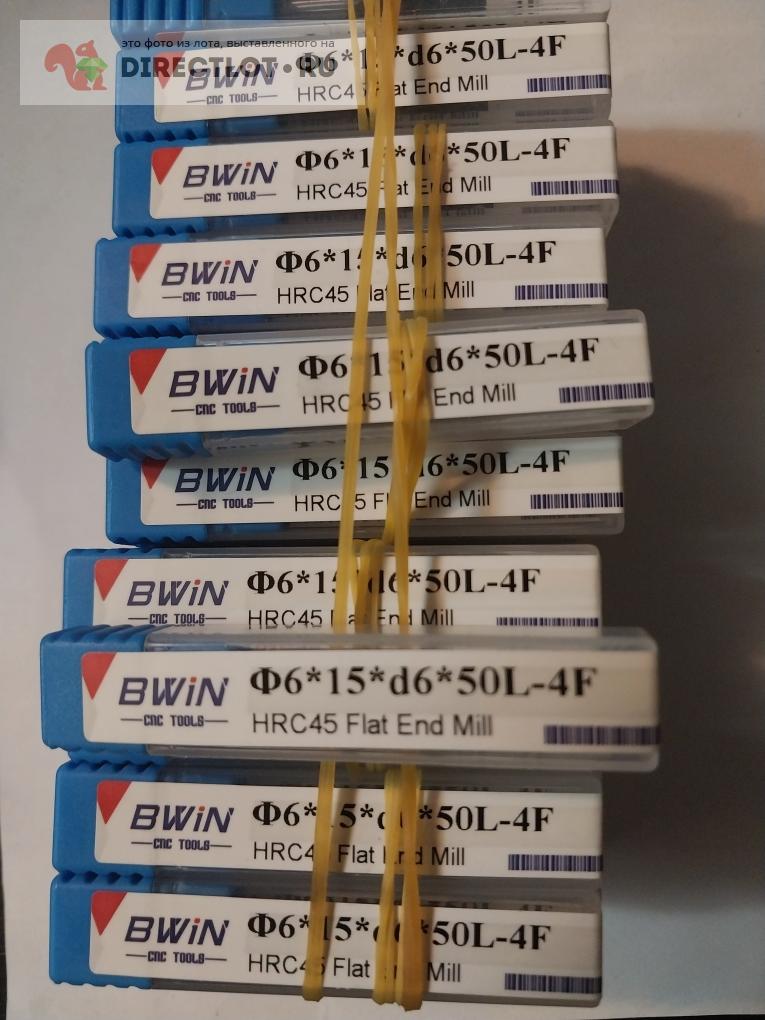 Фреза концевая ц/х ф6х15хD6x50L - 4F твердый сплав HRC 45 купить в ...