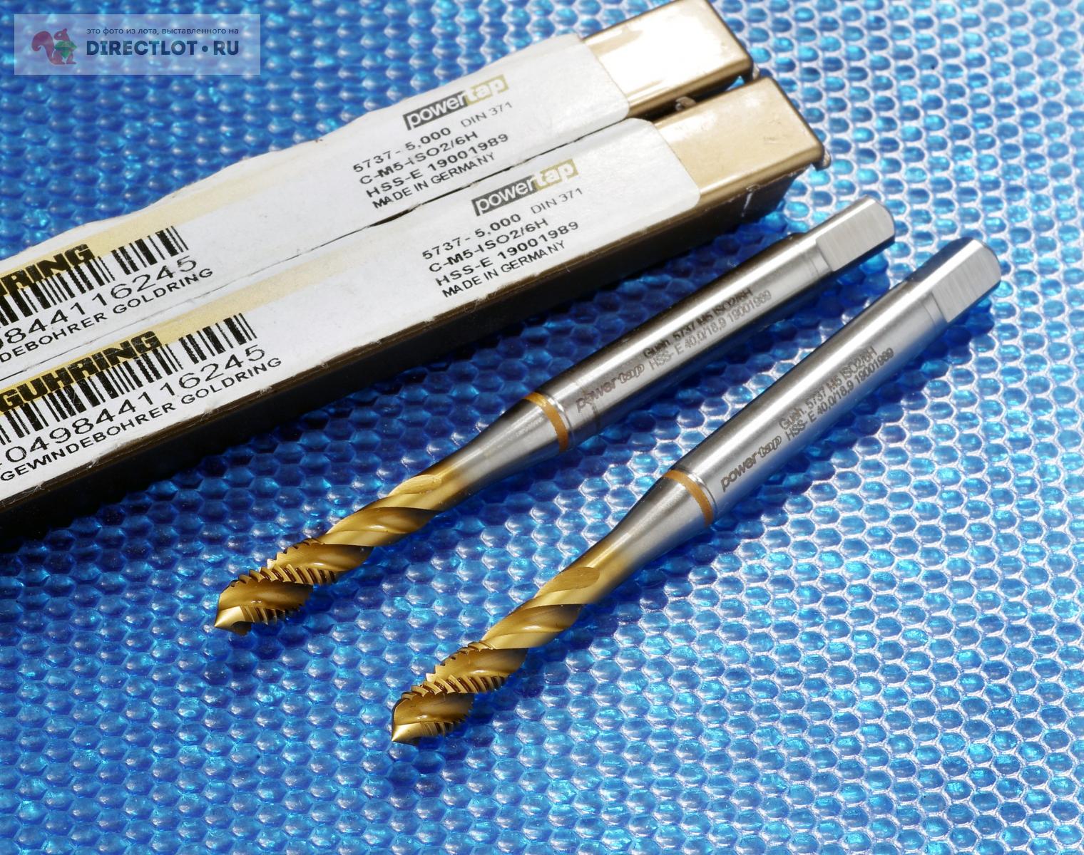 Метчик винтовой GUHRING M5 ISO2/6H HSS-E с кобальтом и титановым ...