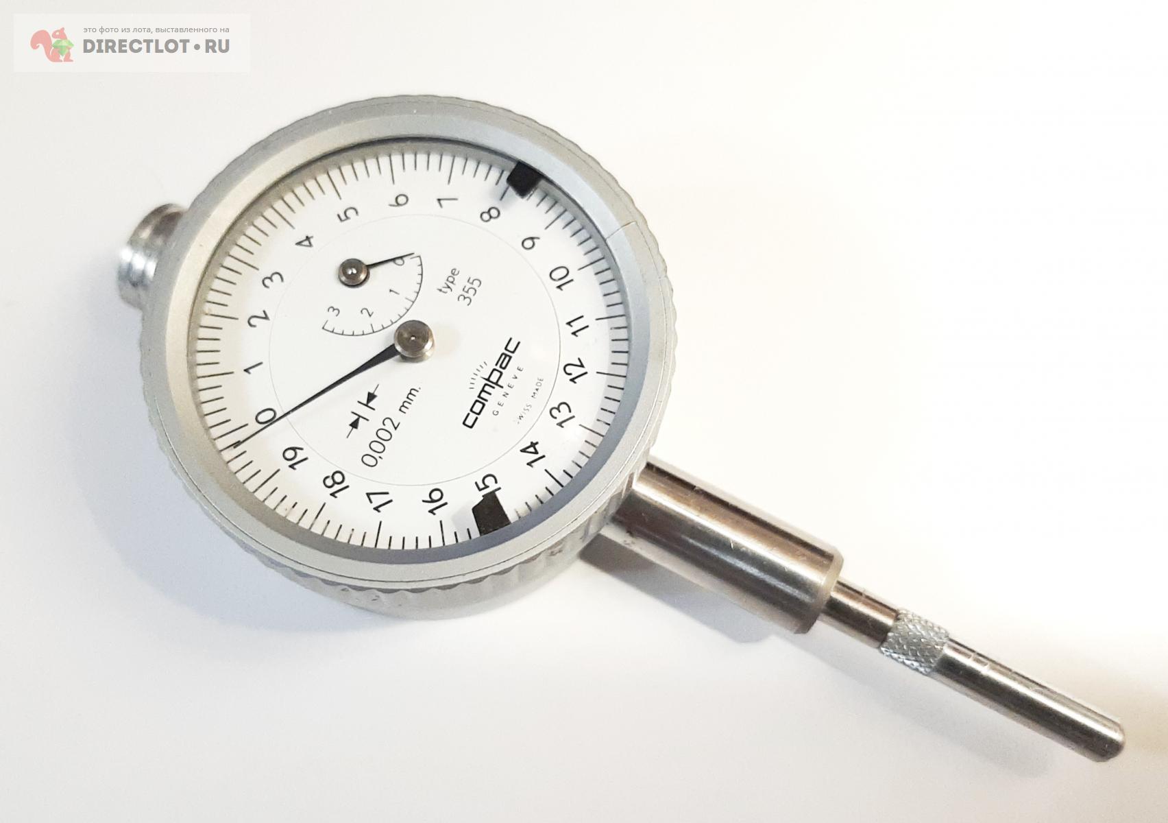 индикатор type 355, COMPAC Geneve, 0-3 мм, цена деления 0.002 мм ...
