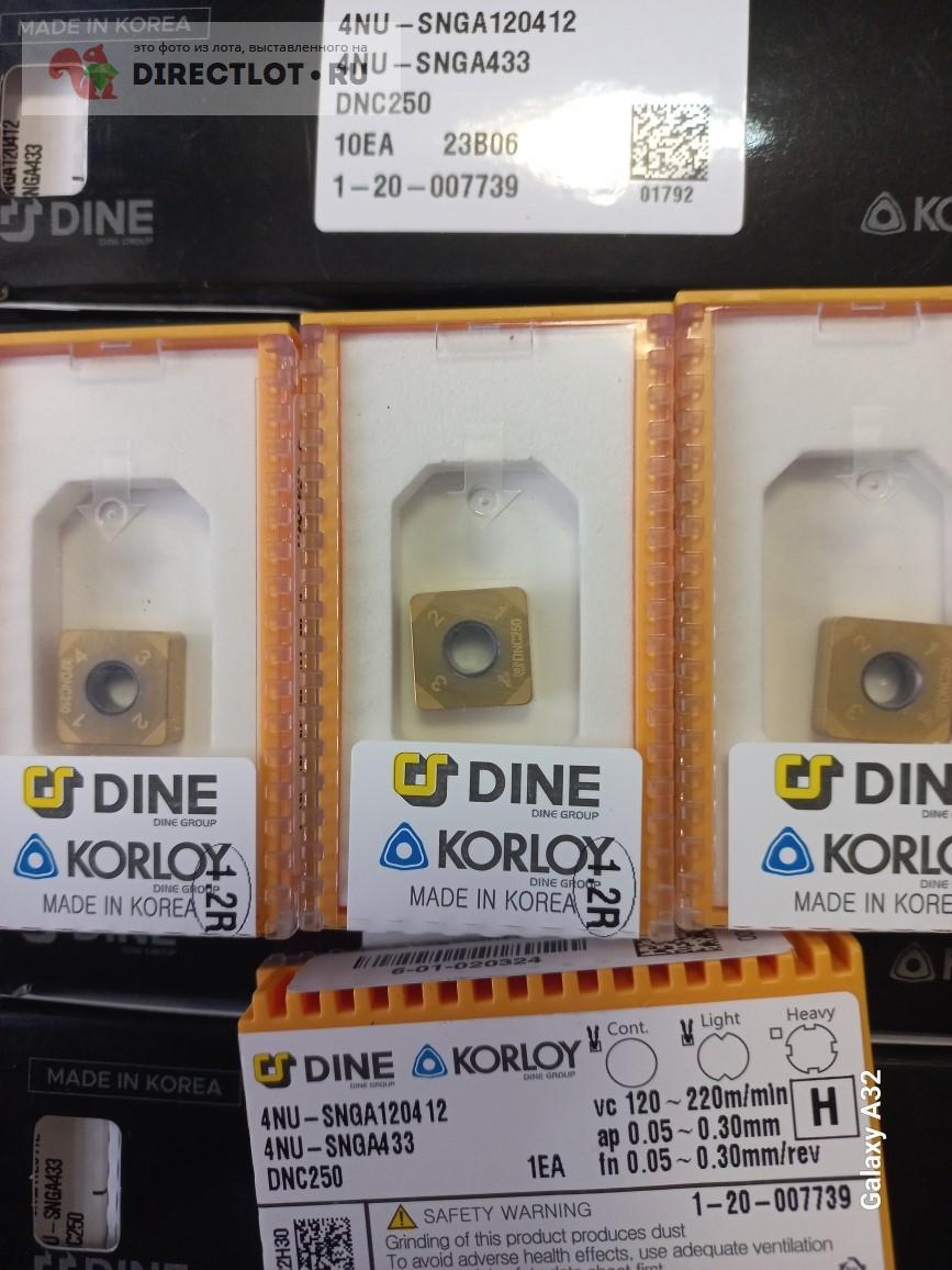 Пластина Korloy .4NU SNGA 120412 DNC250. CBN .обработка калёнка.чугун ...