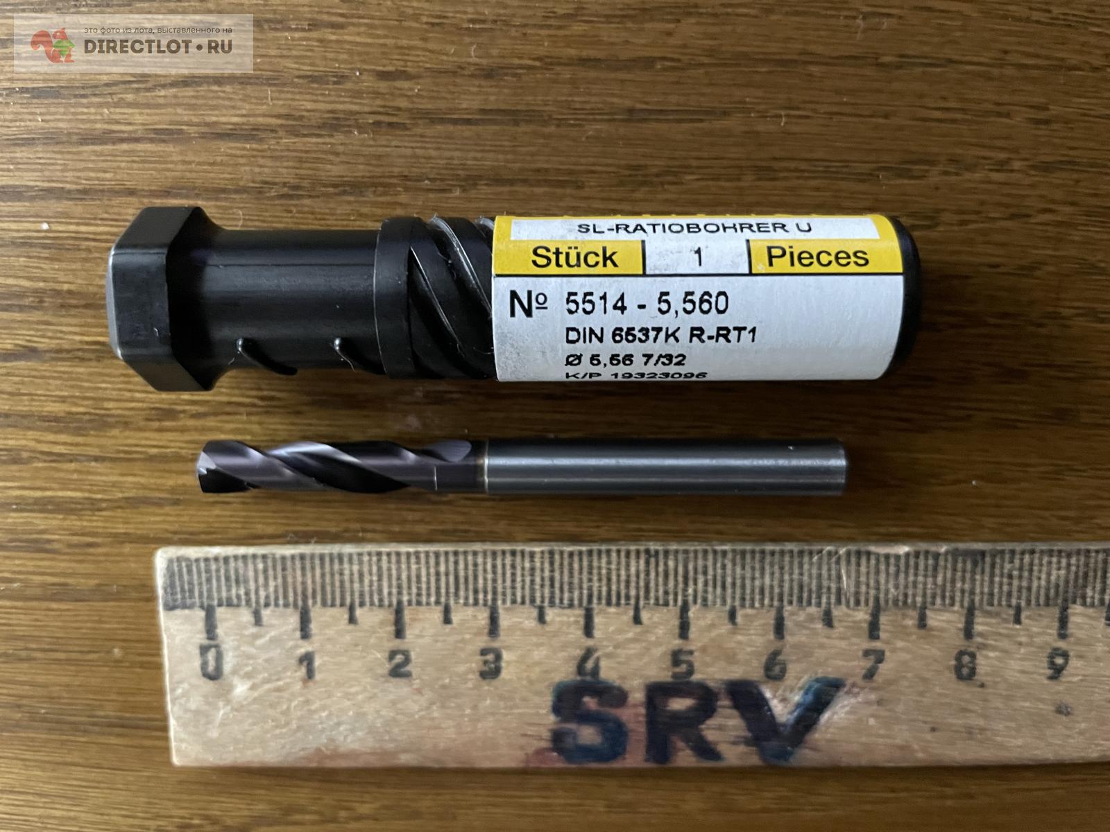 Сверло монолитное твердосплавное D 5.56 №5514 DIN6537K R-RT1 GUHRING ...