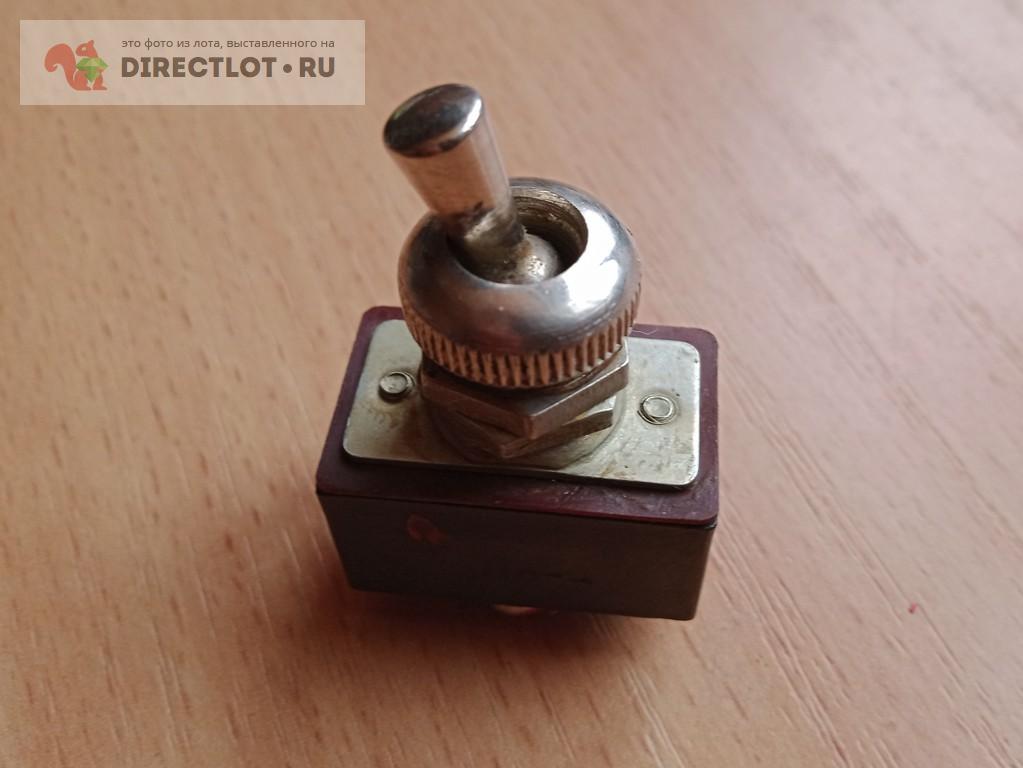 Переключатель тумблер ТП1-2 с декоративной гайкой и хромированным ...
