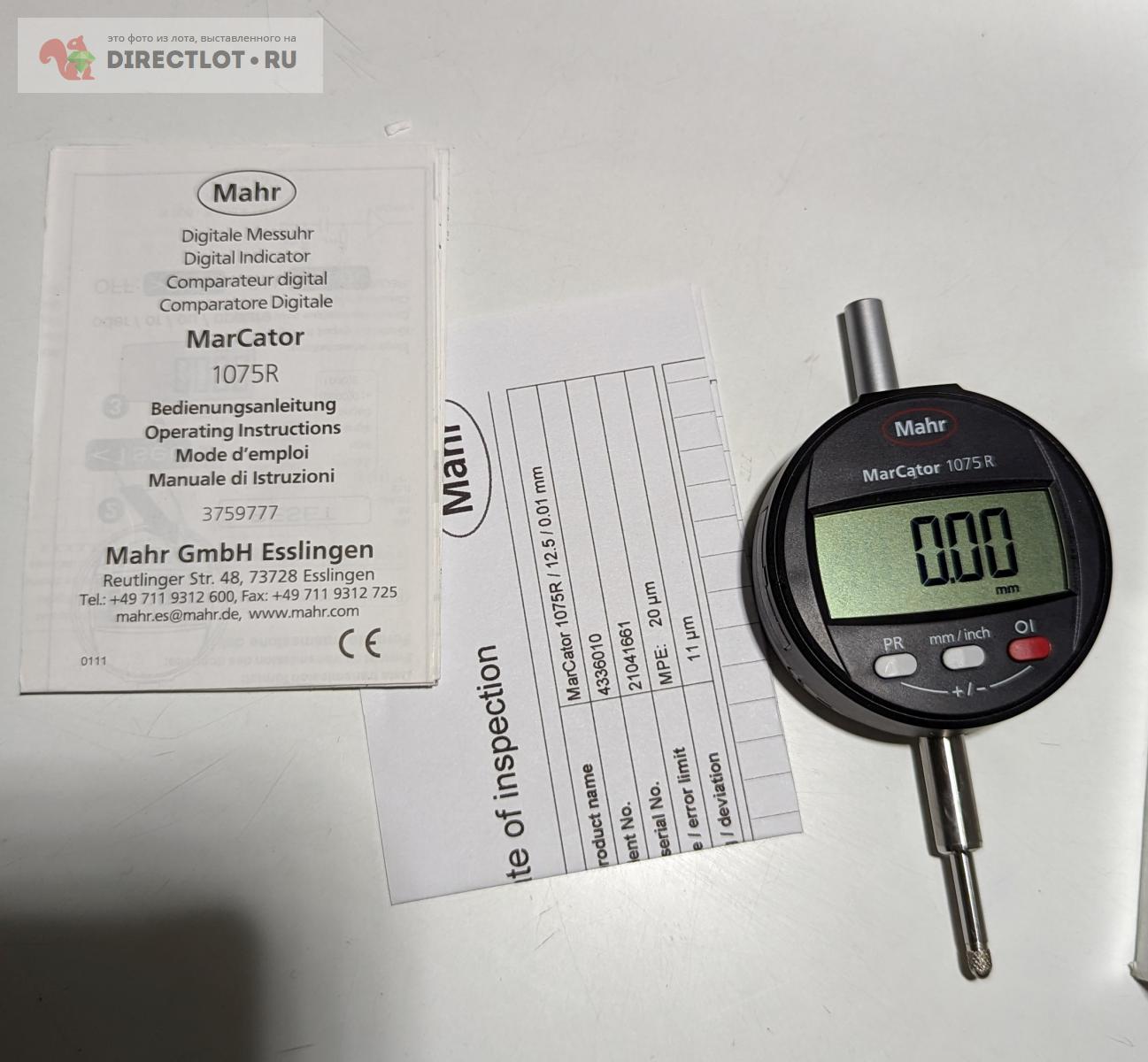 Цифровой индикатор mahr 1075R 12,5мм 0,01 мм купить в Коврове цена 8000 ...